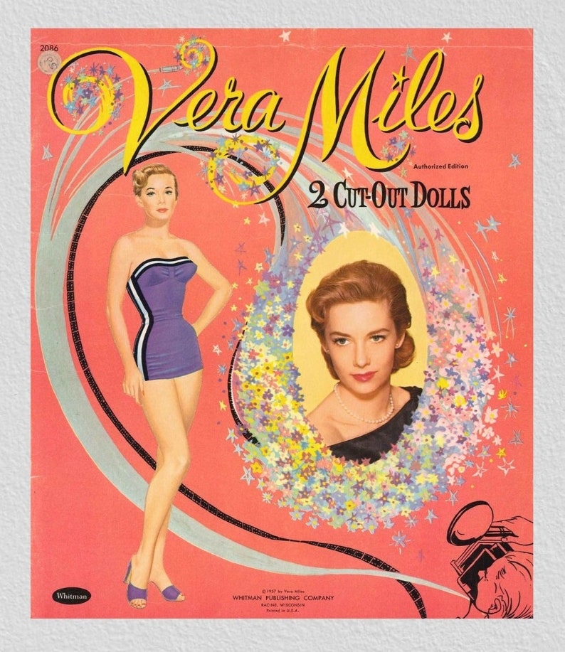 Pdf Printable Digital Vintage Paper Dolls Vera Miles - Etsy