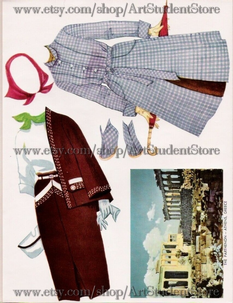 Pdf Printable Digital Vintage Paper Dolls TWA MISS - Etsy
