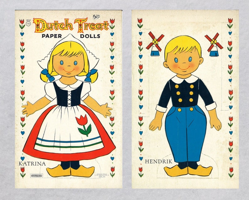 Vintage Paper Doll Dutch Treat, Pdf Instant - Etsy