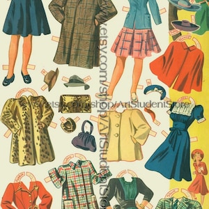 Pdf Instant, Vintage Paper Dolls Sub Debs Teenage Life - Etsy