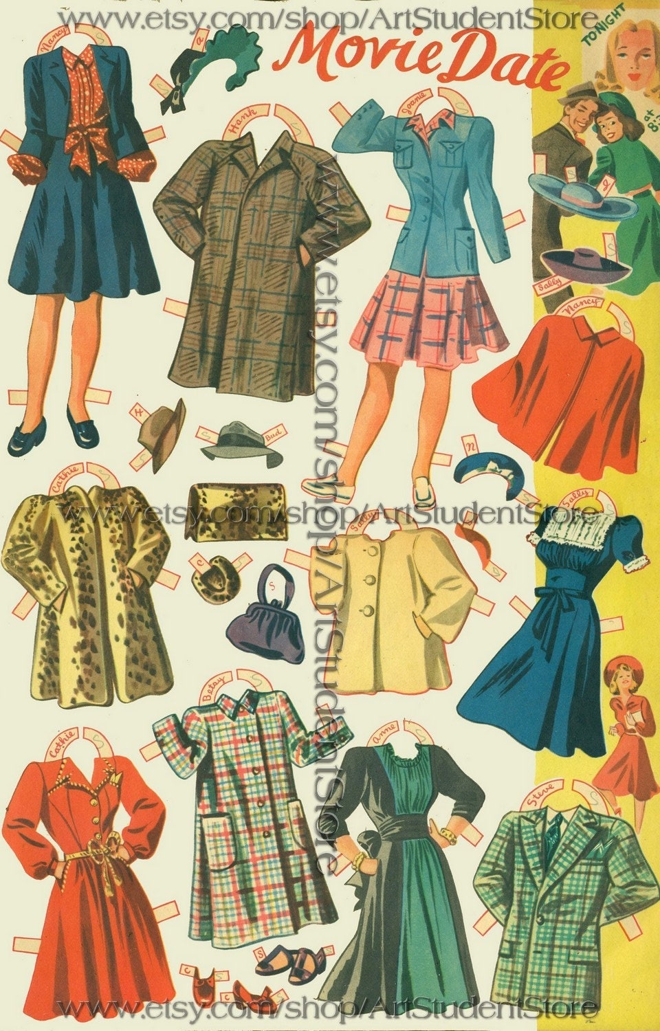 Pdf Instant, Vintage Paper Dolls Sub Debs Teenage Life - Etsy