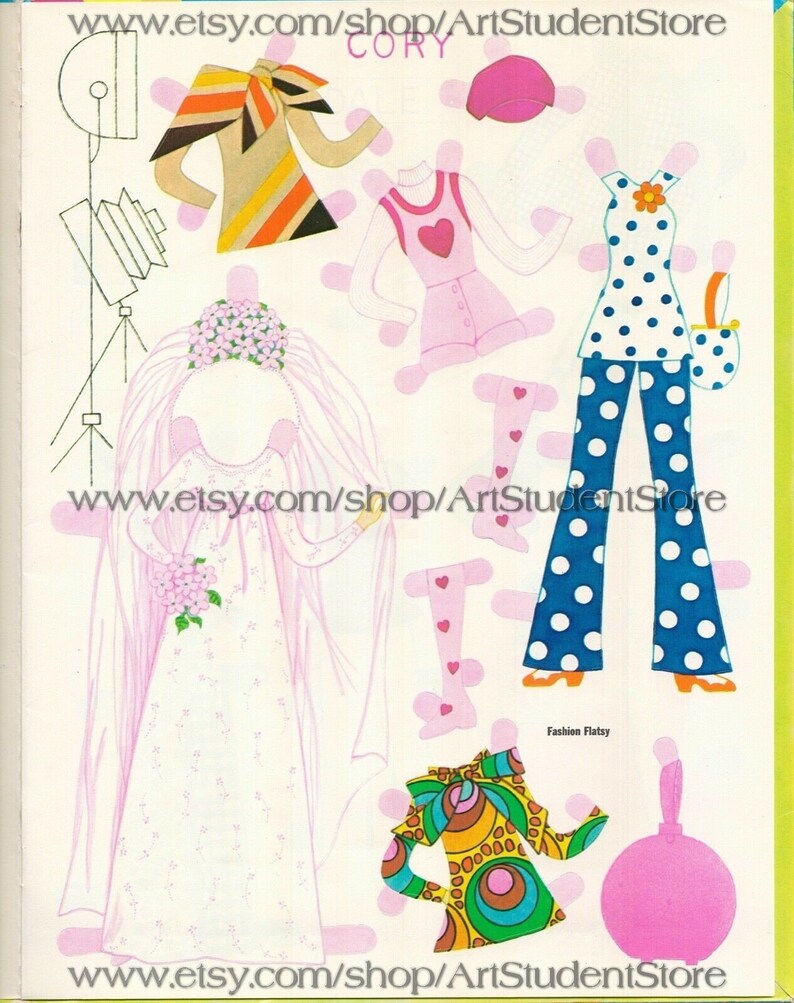 Digital Pdf Paper Dolls Fashion Flatsy - Etsy