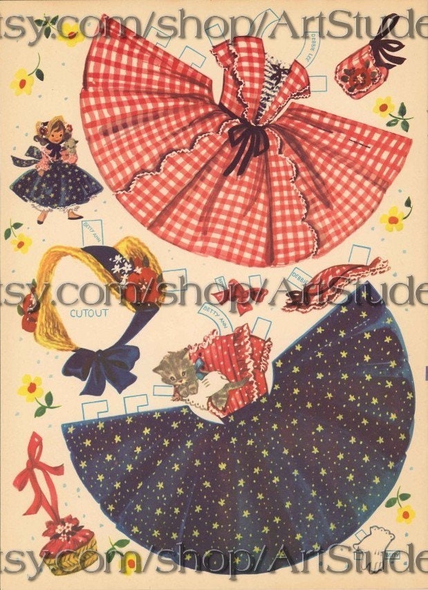 Vintage Paper Dolls Pdf Printable Digital Lindy-lou 'n - Etsy