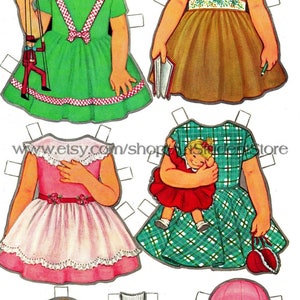 Vintage Paper Dolls Vicky's New Clothes,printable Digital Pdf - Etsy