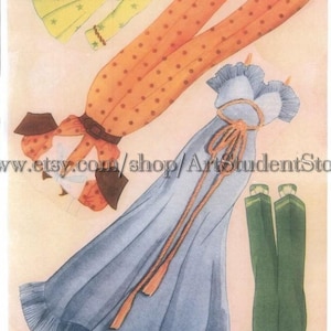 Pdf Printable Digital, Vintage Paper Dolls Flapper Fanny Little Sister ...
