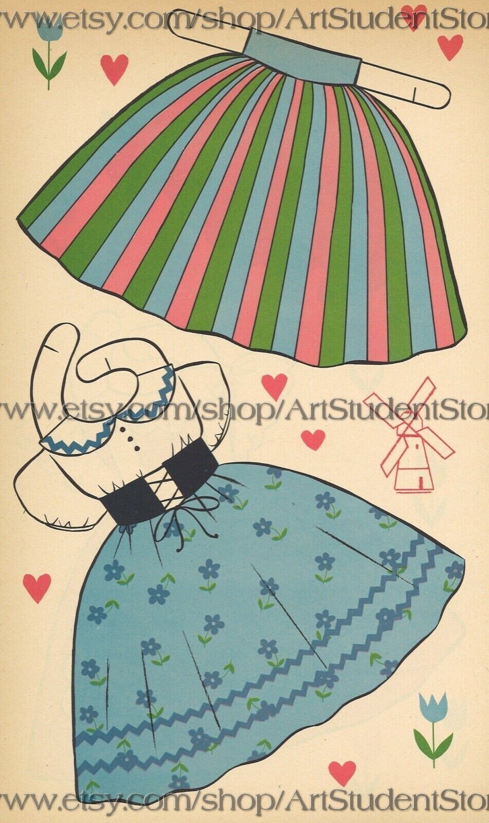 Vintage Paper Doll Dutch Treat, Pdf Instant - Etsy