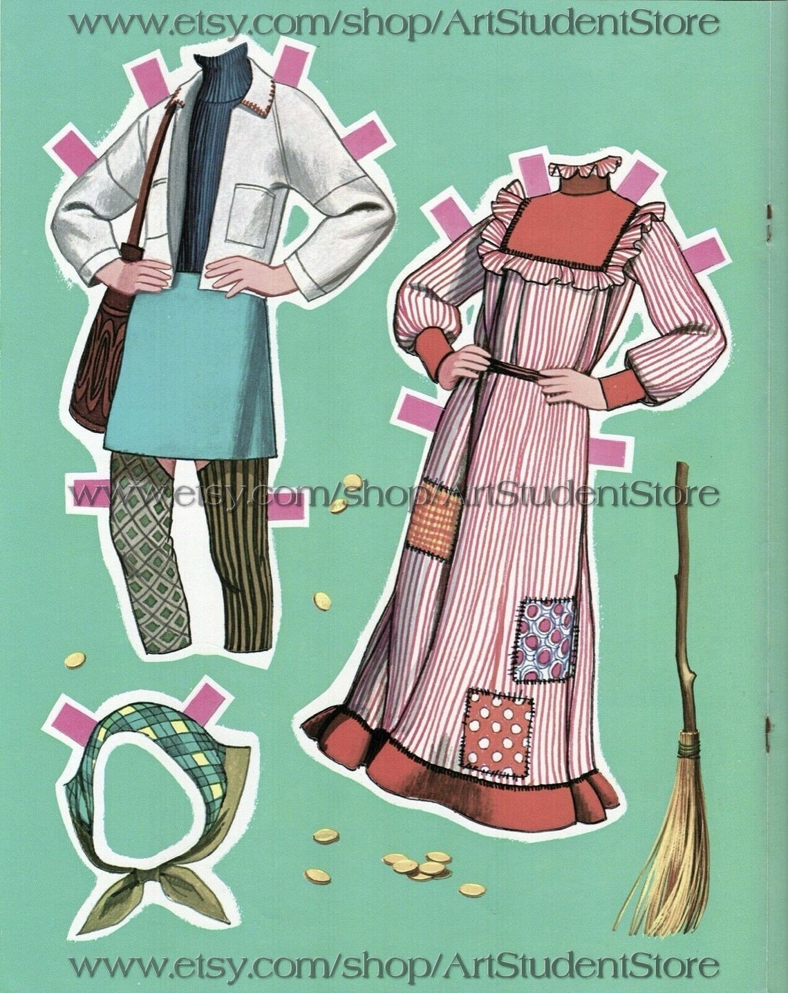 Vintage Paper Dolls Pippi Longstocking,printable Digital Pdf - Etsy