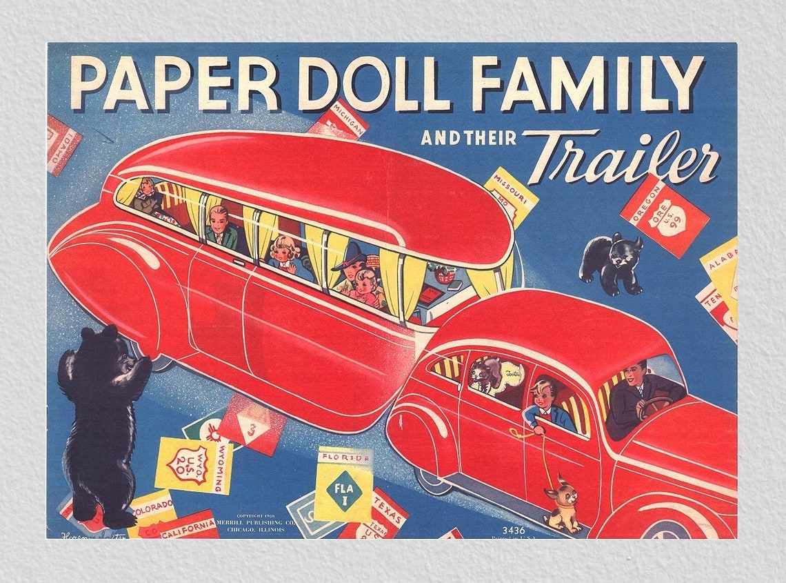 Pdf Instant Digital Vintage Paper Doll Family and Their | Etsy