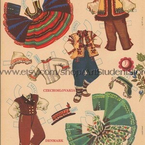 Pdf Printable Digital, Vintage Paper Dolls Children Round - Etsy