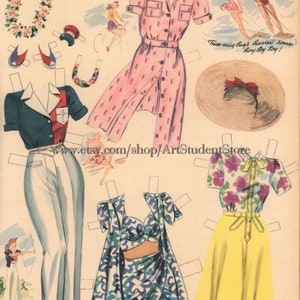 Retro Paper Dolls, Bob Hope Lamour Paper Doll 1942 - Etsy