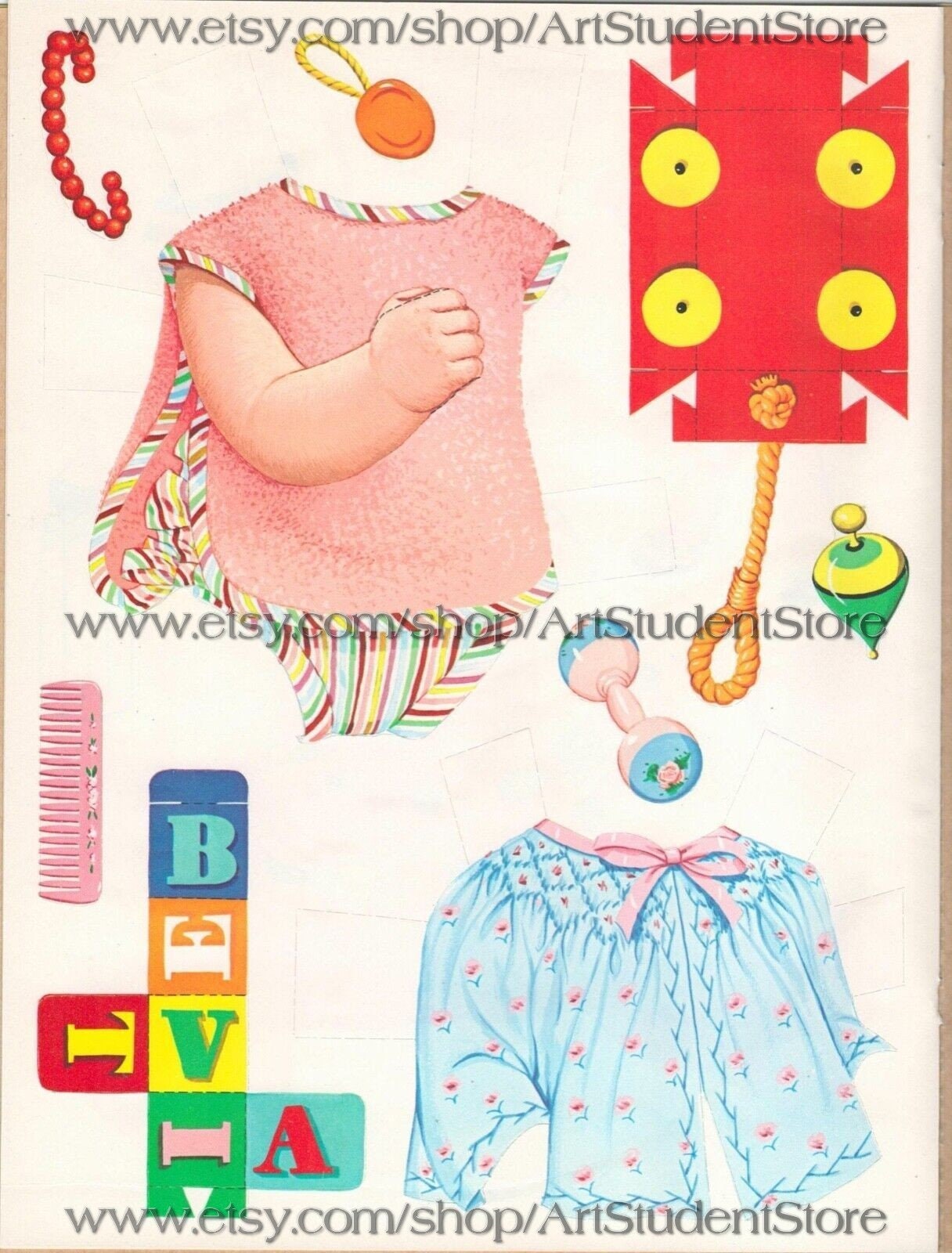Printable Digital Pdf Vintage Paper Dolls Chatty Baby - Etsy