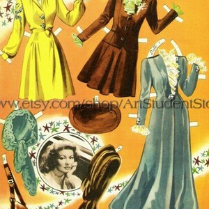 Retro Paper Dolls, Vintage Paper Dolls Greer Garson - Etsy
