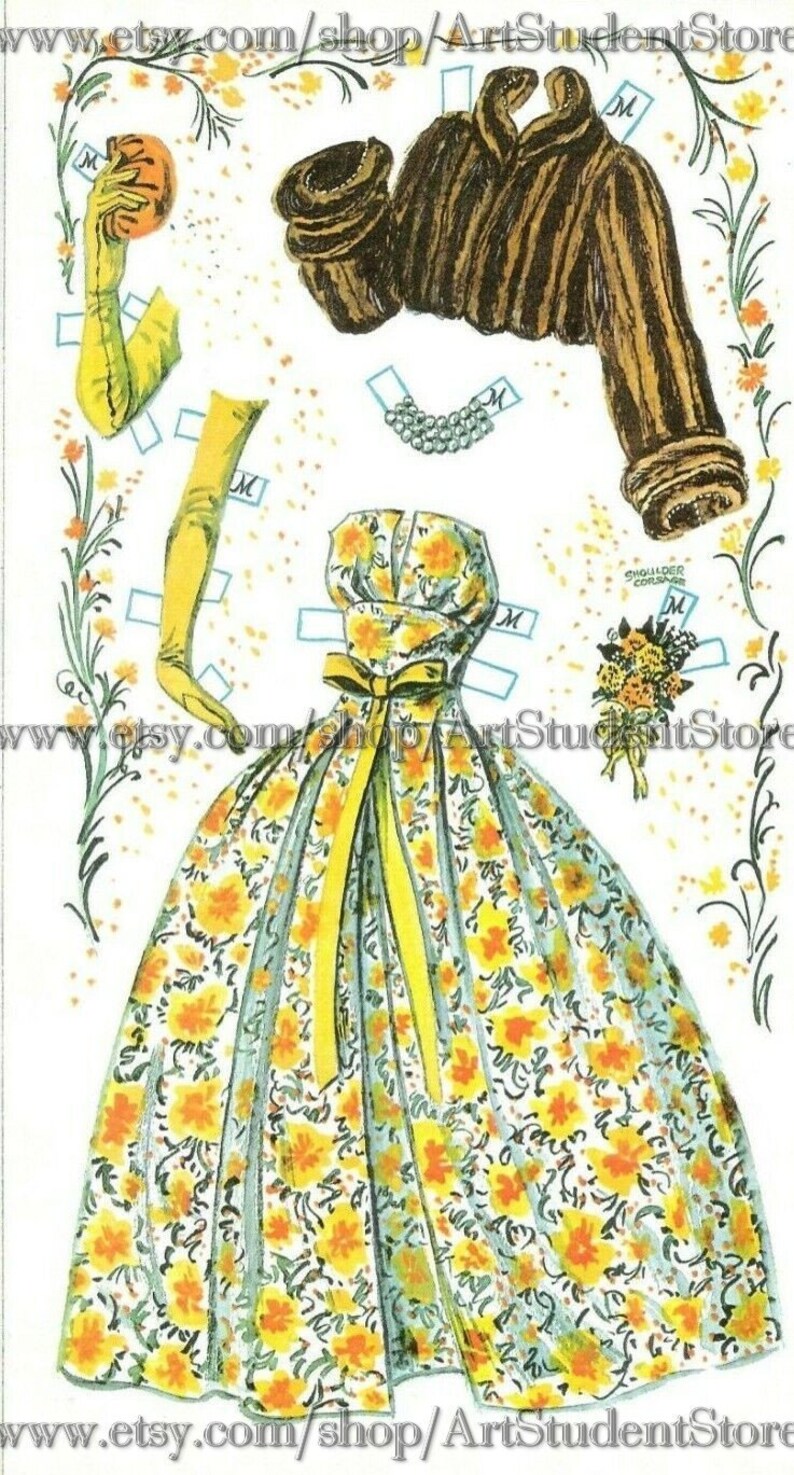 Pdf Printable Digital Vintage Paper Dolls Prom Time - Etsy