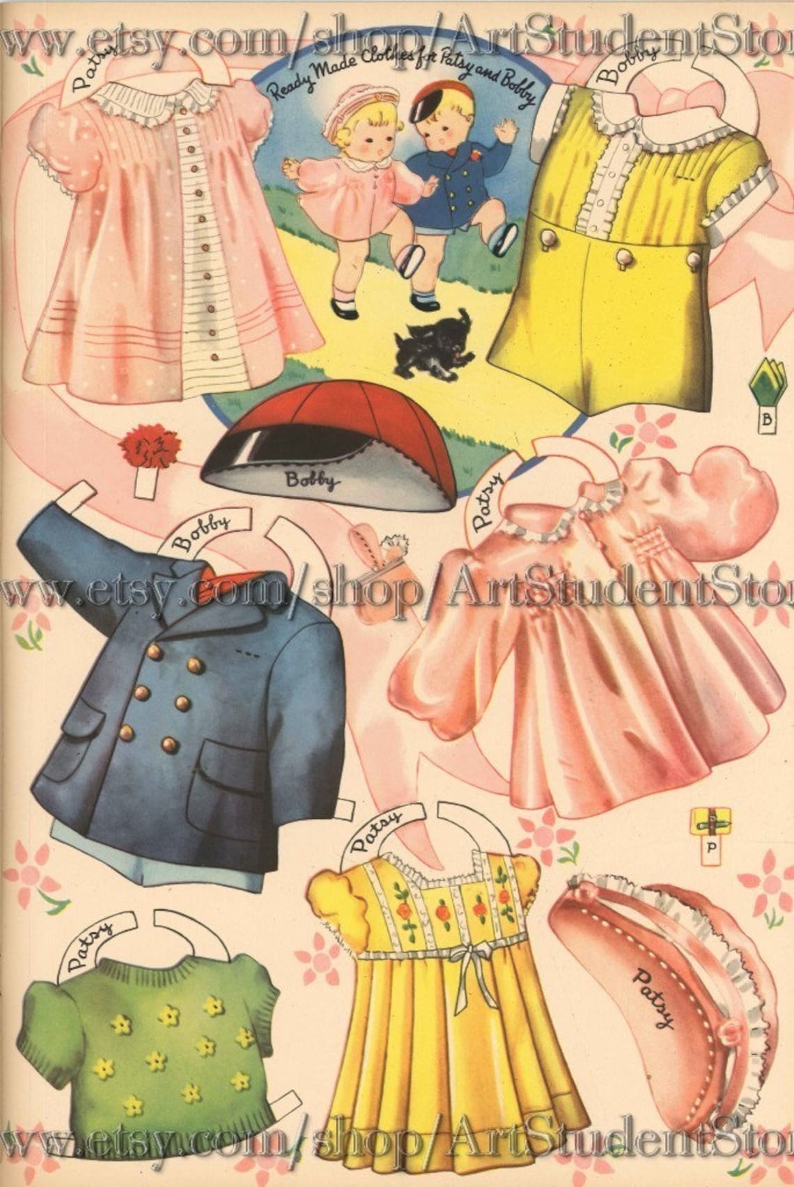 Printable Pdf Vintage Paper Make Clothes for Patsy and Tommy - Etsy