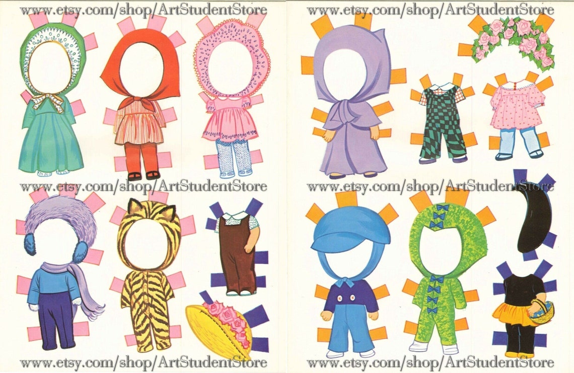 Vintage Paper Dolls Lucky Locket Liddle Kiddles C. 1969 - Etsy