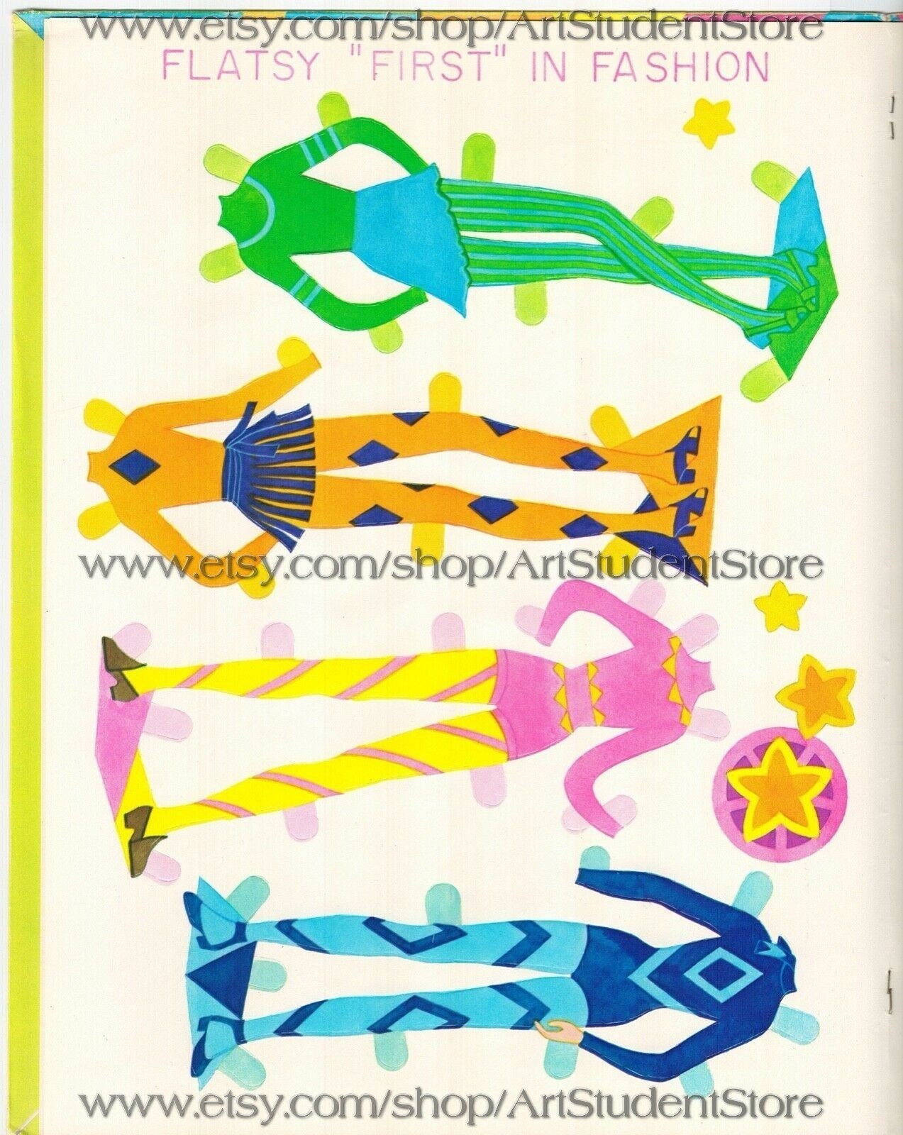 Digital Pdf Paper Dolls Fashion Flatsy - Etsy