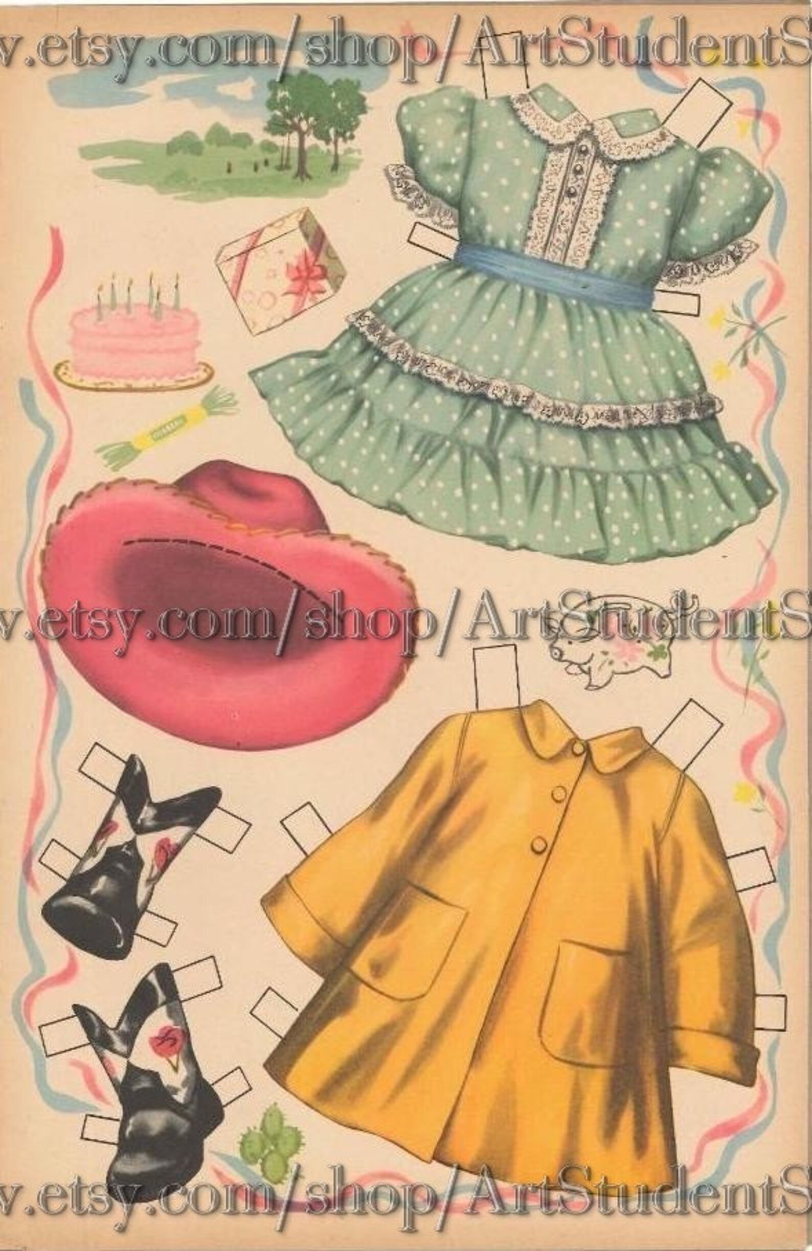Vintage Paper Dolls,pdf Printable Digital,make Judy Laugh - Etsy