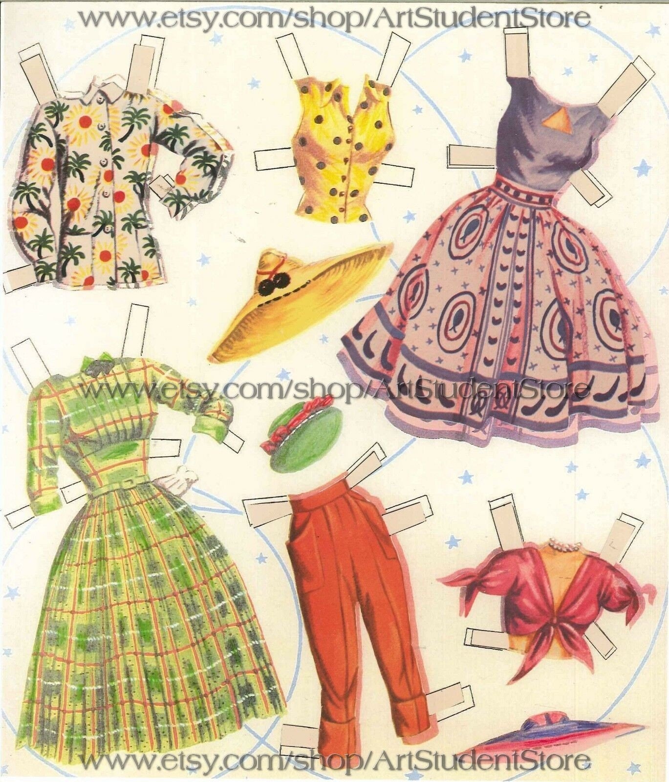 Pdf Printable Digital Vintage Paper Dolls Pier Angeli 1955 - Etsy