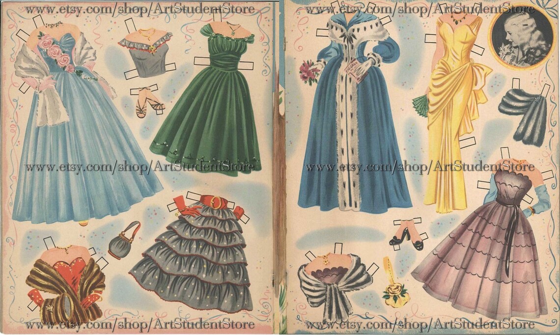 Digital Pdfvintage Paper Dolls Mary Hartline 1953 - Etsy
