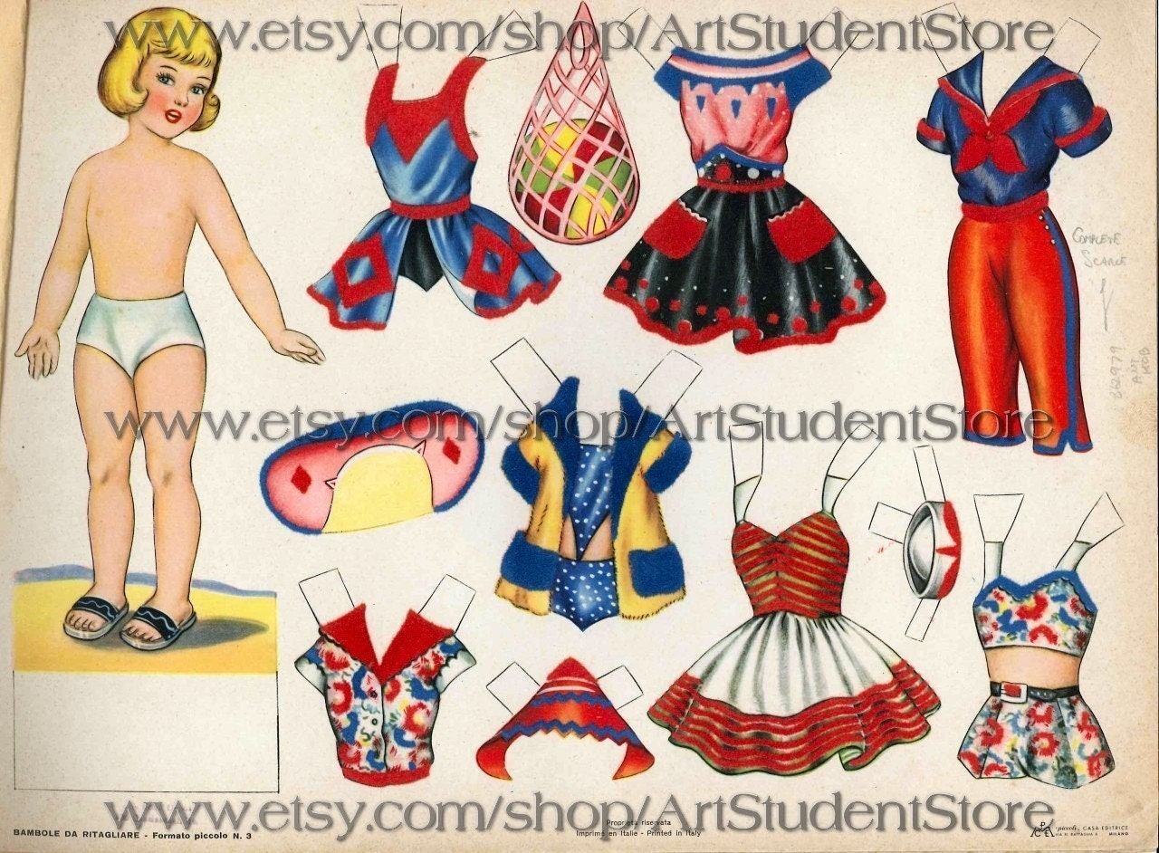 Digital Paper Dolls, Paper Dolls Pdf First Book - Etsy