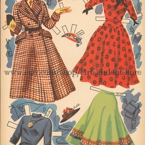 Printable Digital Pdf, Instant Vintage Paper Dolls Prom 1952 - Etsy