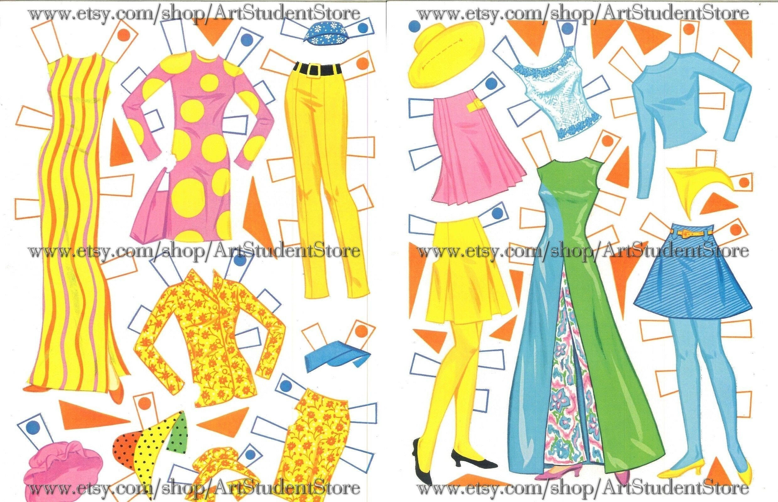 Pdf Instant Digital Vintage Paper Dolls Francie and Casey C. - Etsy