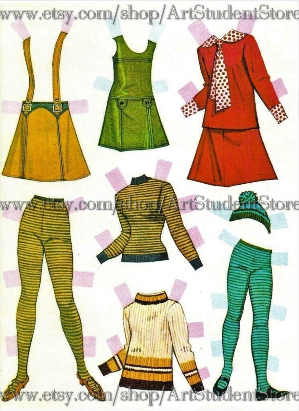 Pdf Printable Digital Vintage Paper Dolls Tammy and Pepper - Etsy