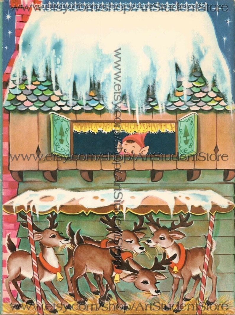 Vintage Printable Paper Dolls Santas Workshop Christmas Paper Craft ...