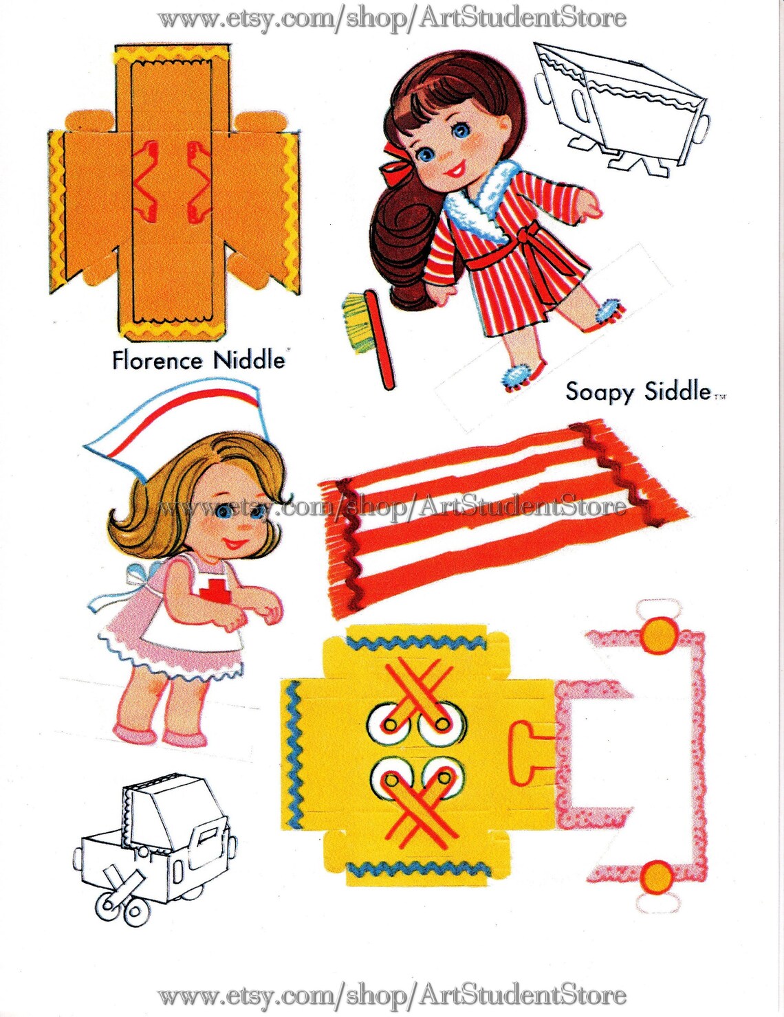 Vintage Paper Dolls Printable Digital Pdfliddle Kiddles Ebook - Etsy