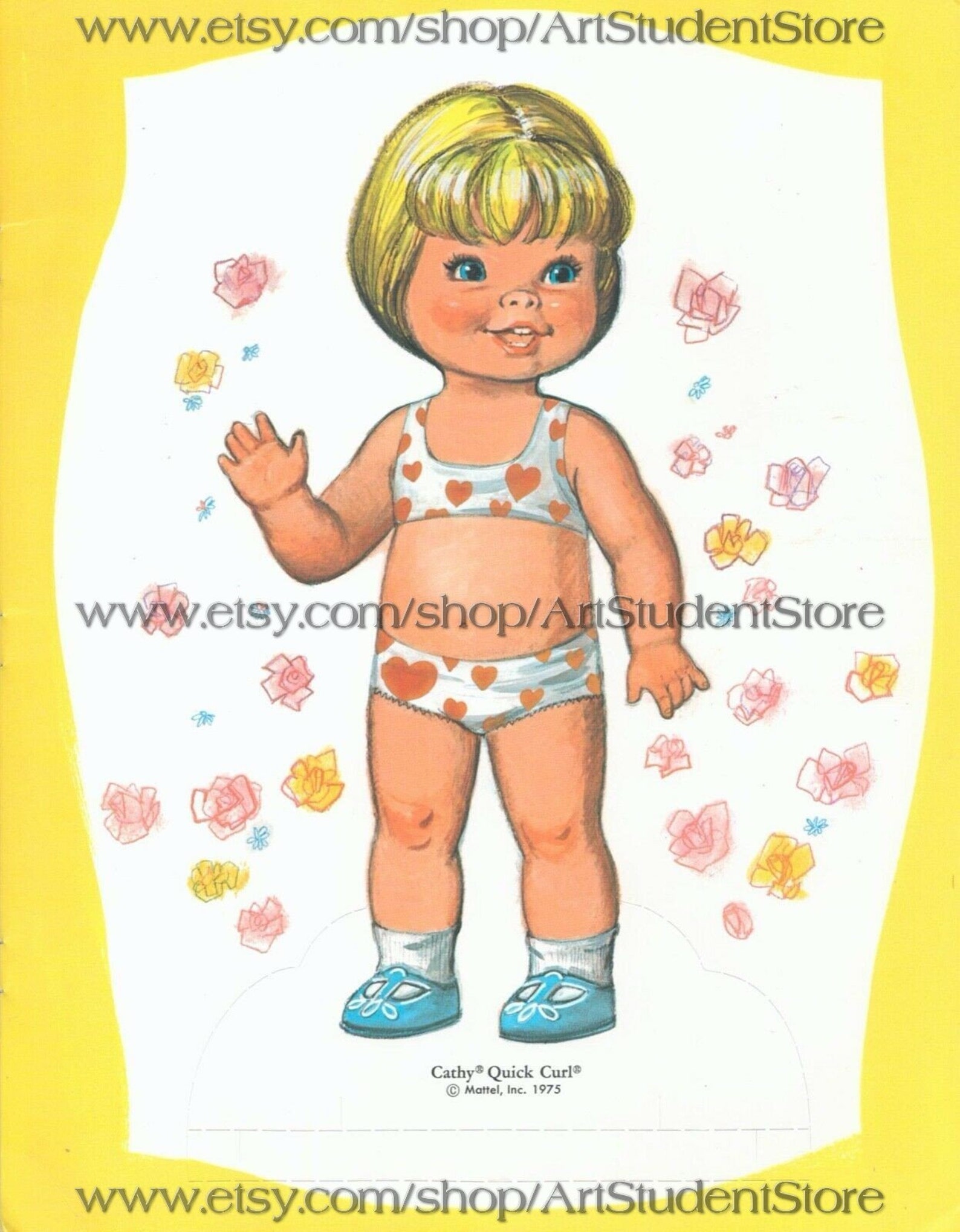 Paper Vintage Dolls Printable Pdf Digital Cathy Quick Curl | Etsy