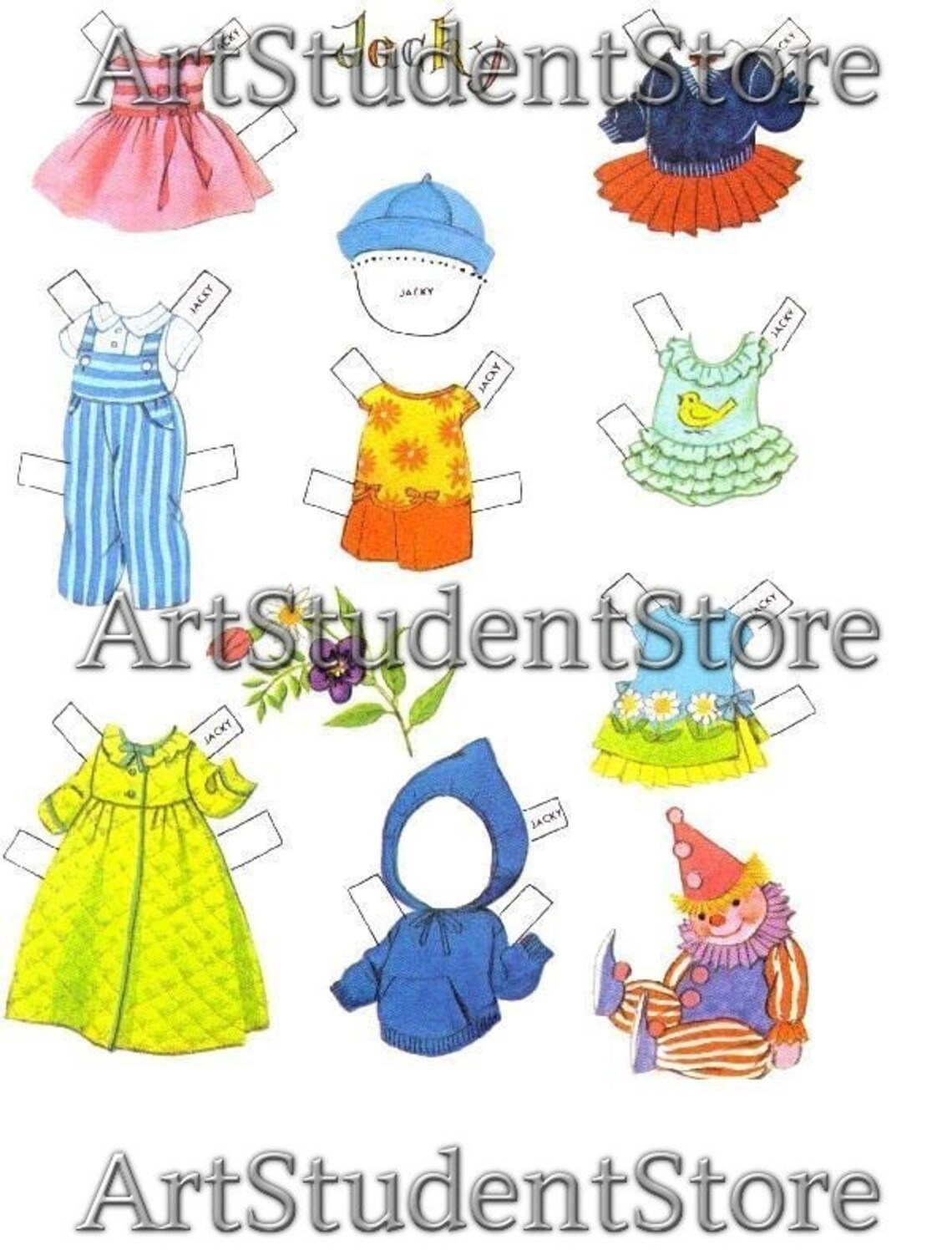 Digital Pdf Vintage Paper Dolls Cute Quintuplets Cut-outs C. | Etsy