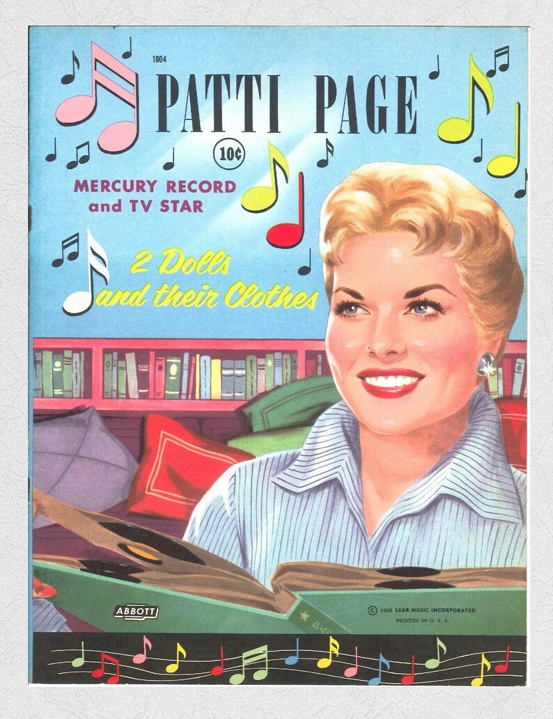 Pdf Printable Digital, Vintage Paper Dolls Patti Page - Etsy