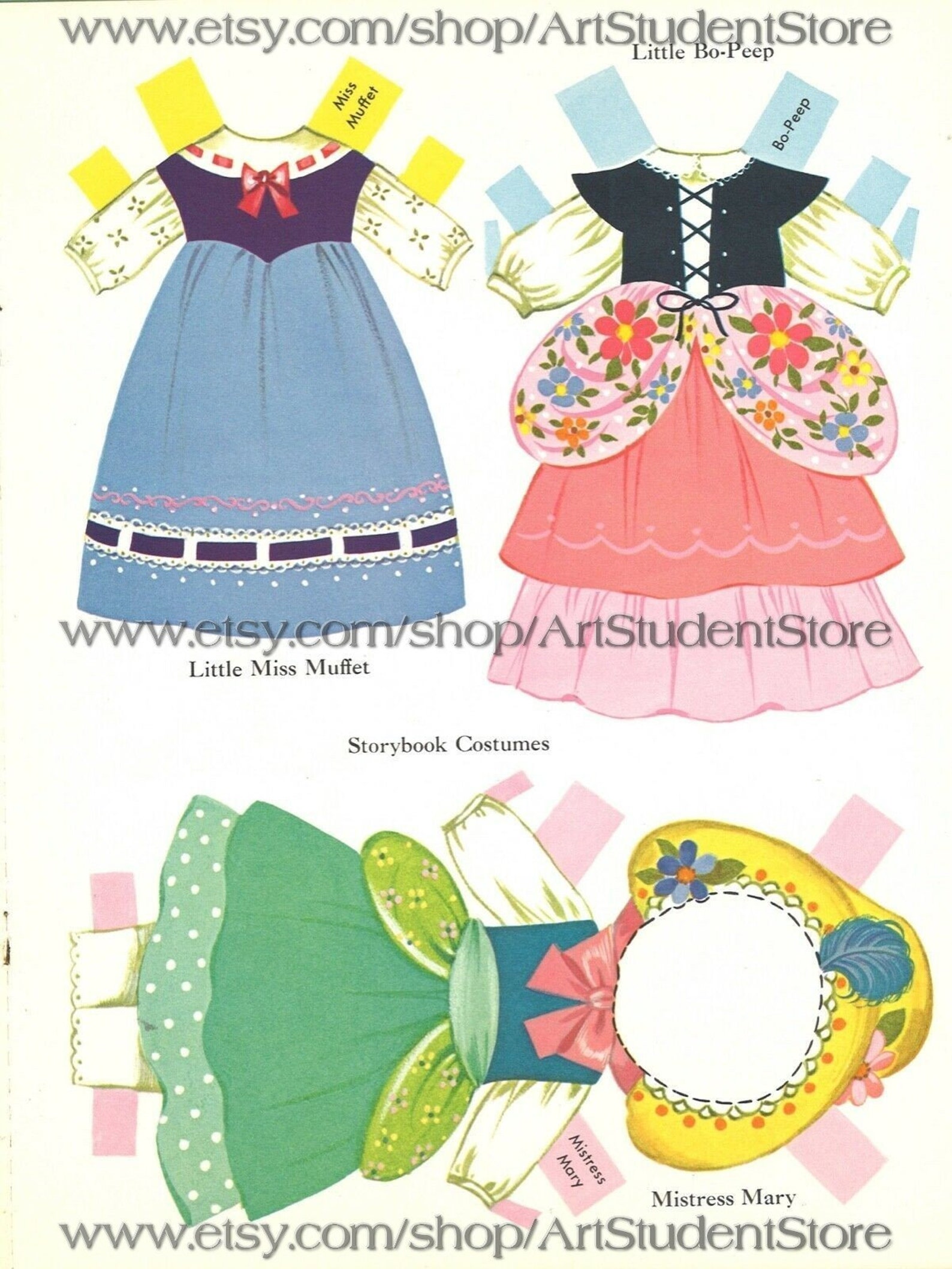 Printable Digital Pdf Instant Vintage Paper Dolls Storybook - Etsy