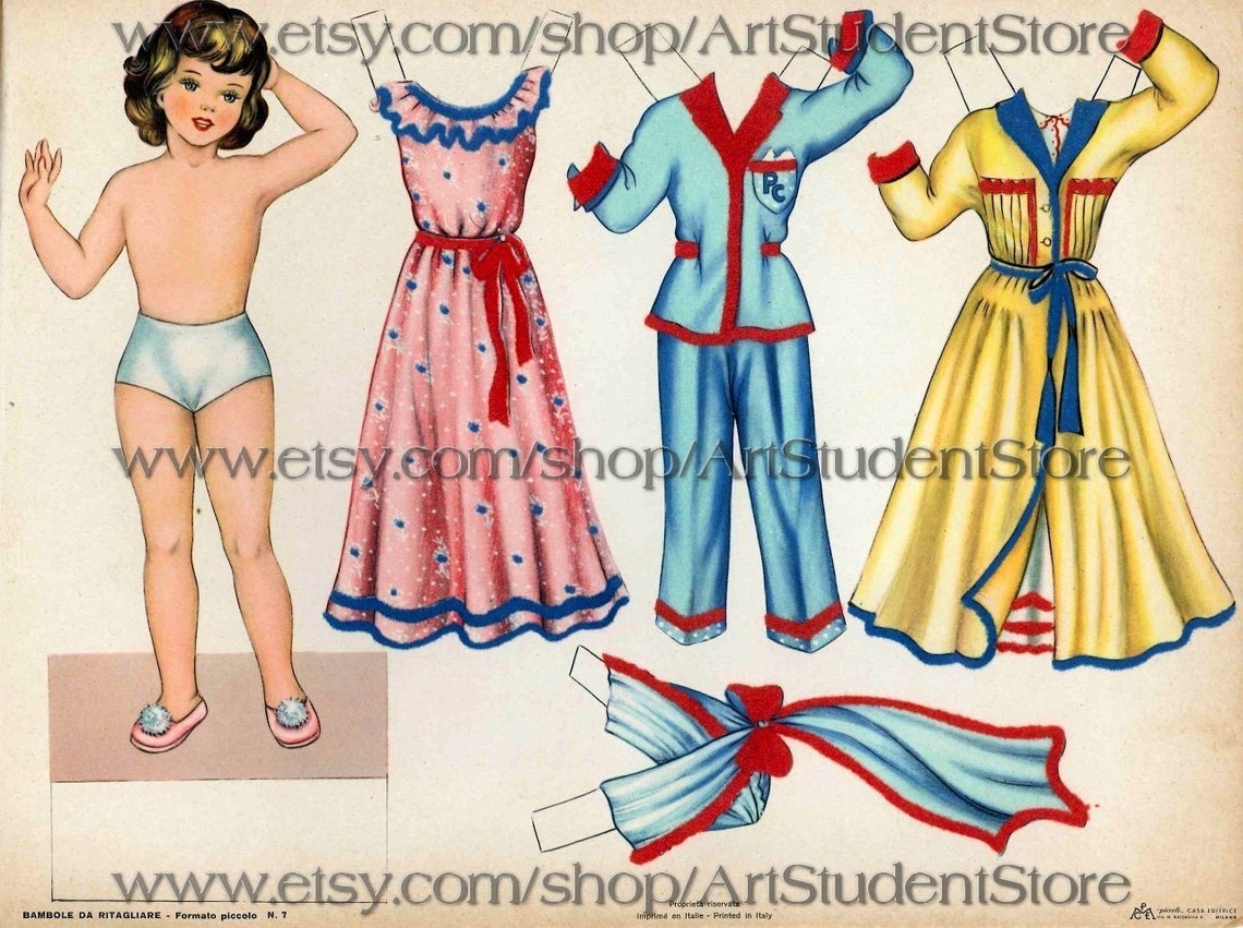 Digital Paper Dolls, Paper Dolls Pdf First Book - Etsy