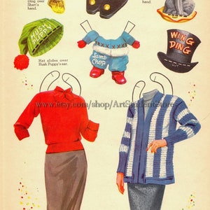 Pdf Printable Digital, Vintage Paper Dolls Shari Lewis Standing Dolls ...