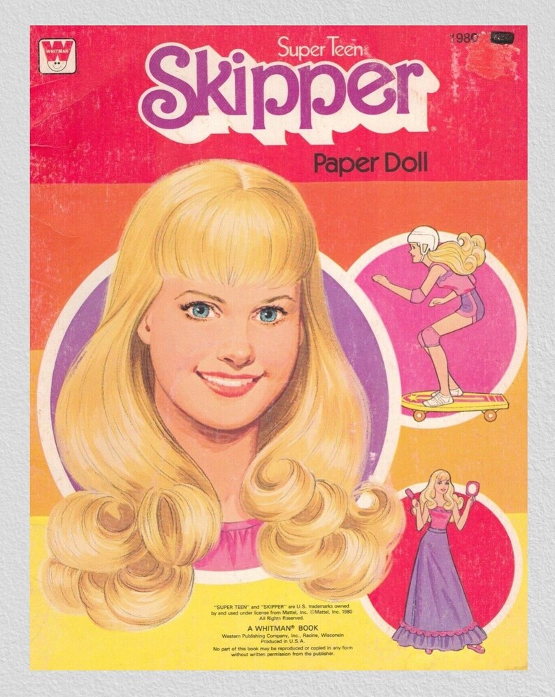 Pdf Instant Digital Vintage Paper Dolls Super Teen Skipper - Etsy