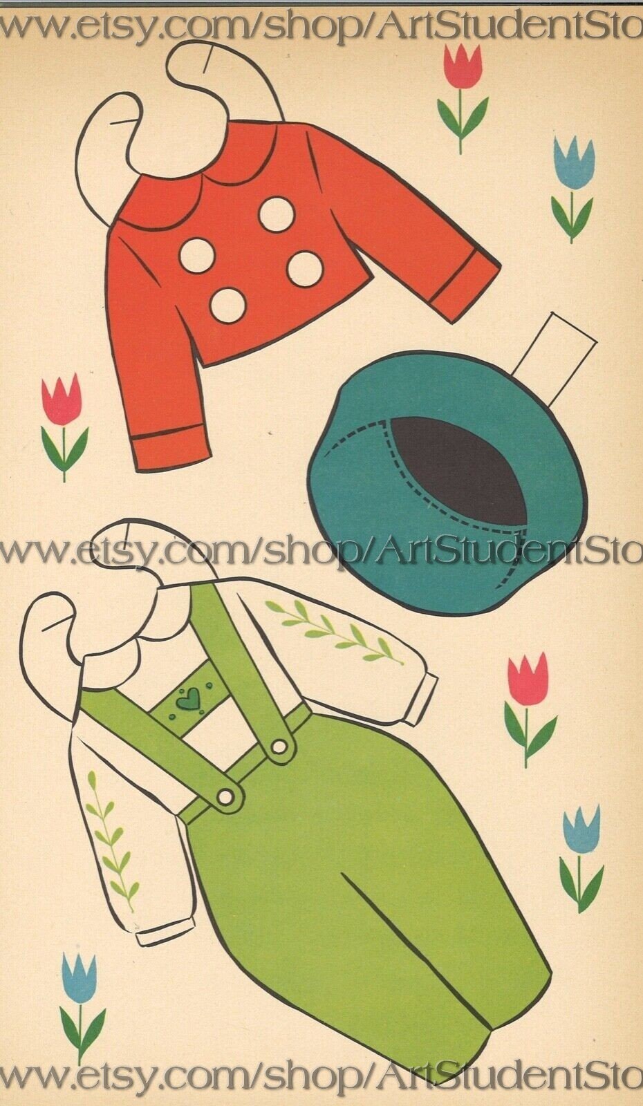 Vintage Paper Doll Dutch Treat, Pdf Instant - Etsy