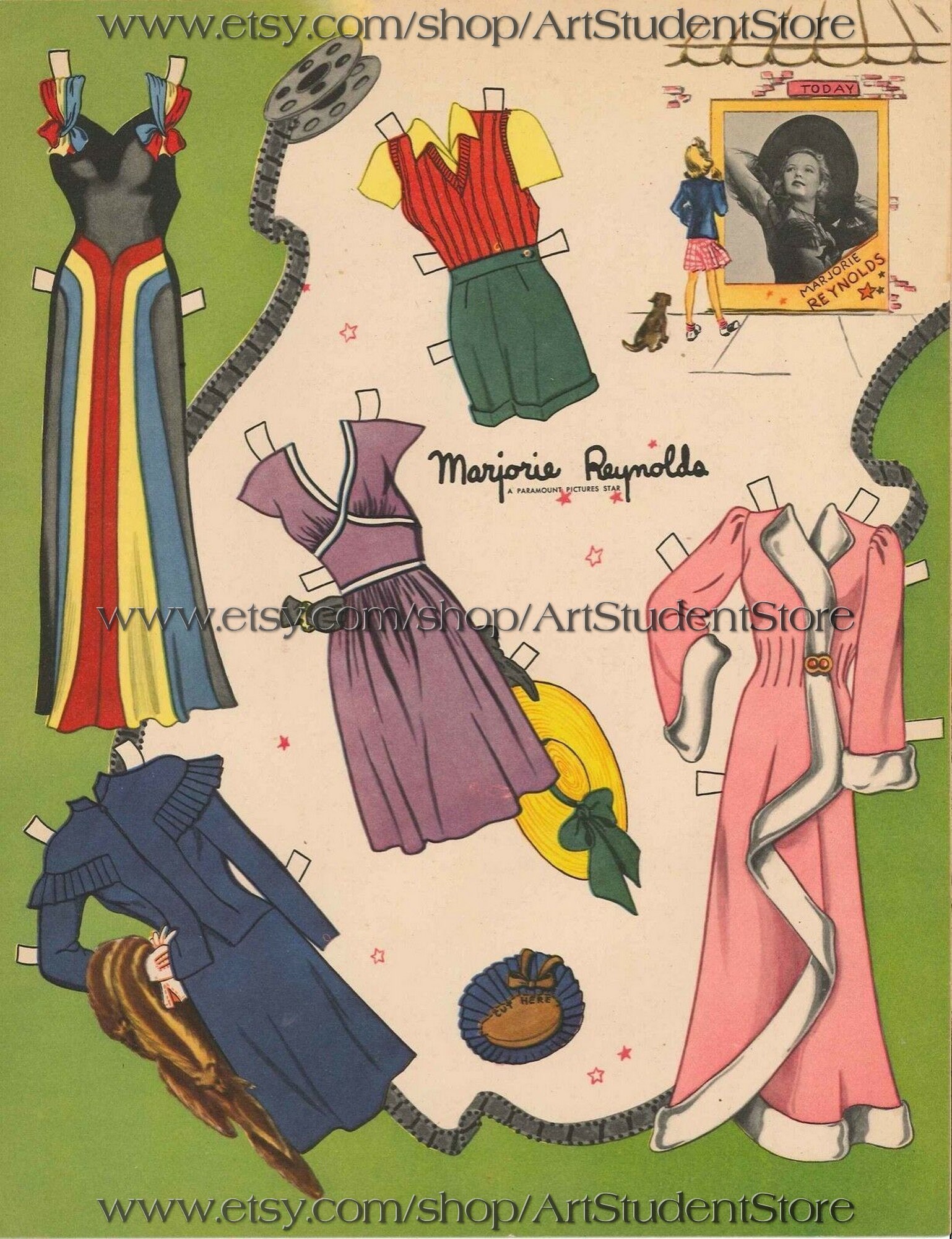 Printable Pdf Vintage Paper Movie Starlets 1946 - Etsy