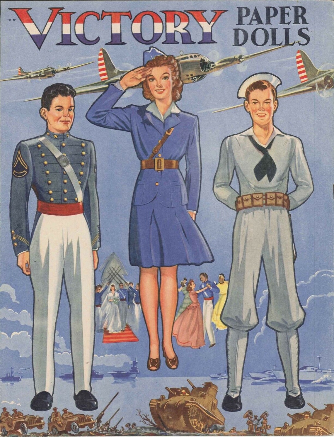 Vintage Paper Dolls Victory Paper Dolls Laser 1943 Pdf | Etsy