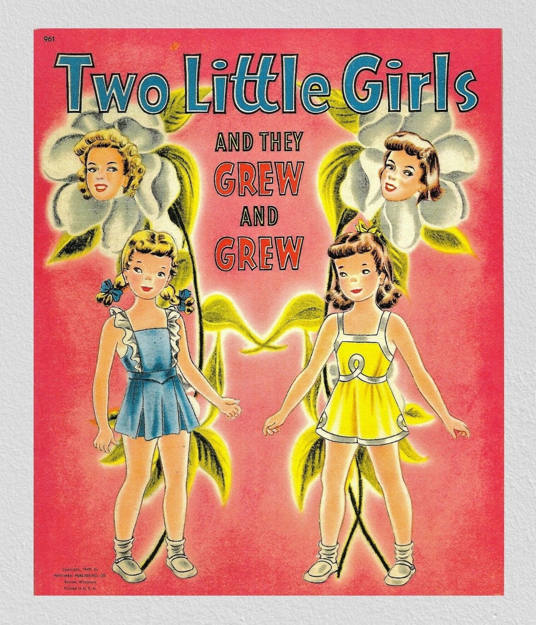Pdf Instant, Vintage Paper Dolls Two Little Girls Who Grew - Etsy