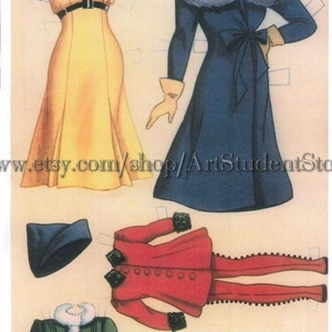 Pdf Printable Digital, Vintage Paper Dolls Flapper Fanny Little Sister ...