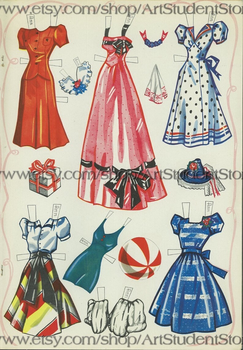 Vintage Paper Dolls on Parade 1940sinstant Digital Pdf | Etsy