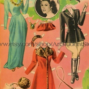 Retro Paper Dolls, Vintage Paper Dolls Greer Garson - Etsy