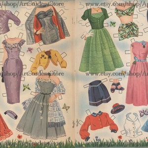 Digital Pdf,vintage Paper Dolls Mary Hartline 1953 - Etsy