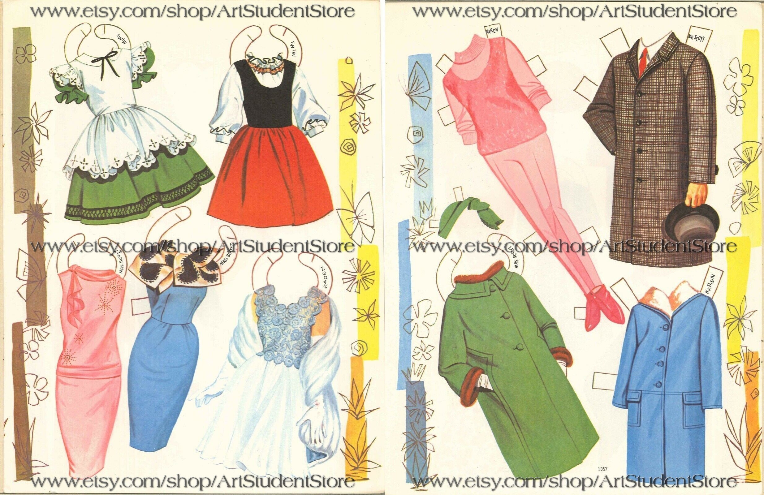 Pdf Instant Digital Vintage Karen Paper Dolls 90 Bristol - Etsy UK