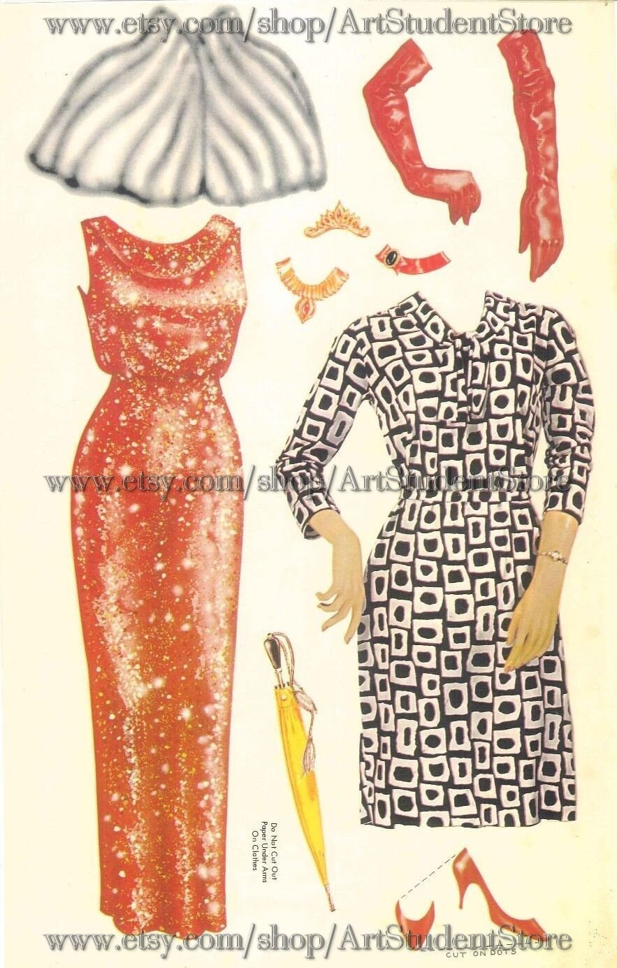 Pdf Printable Digital, Vintage Paper Dolls Bewitched - Etsy