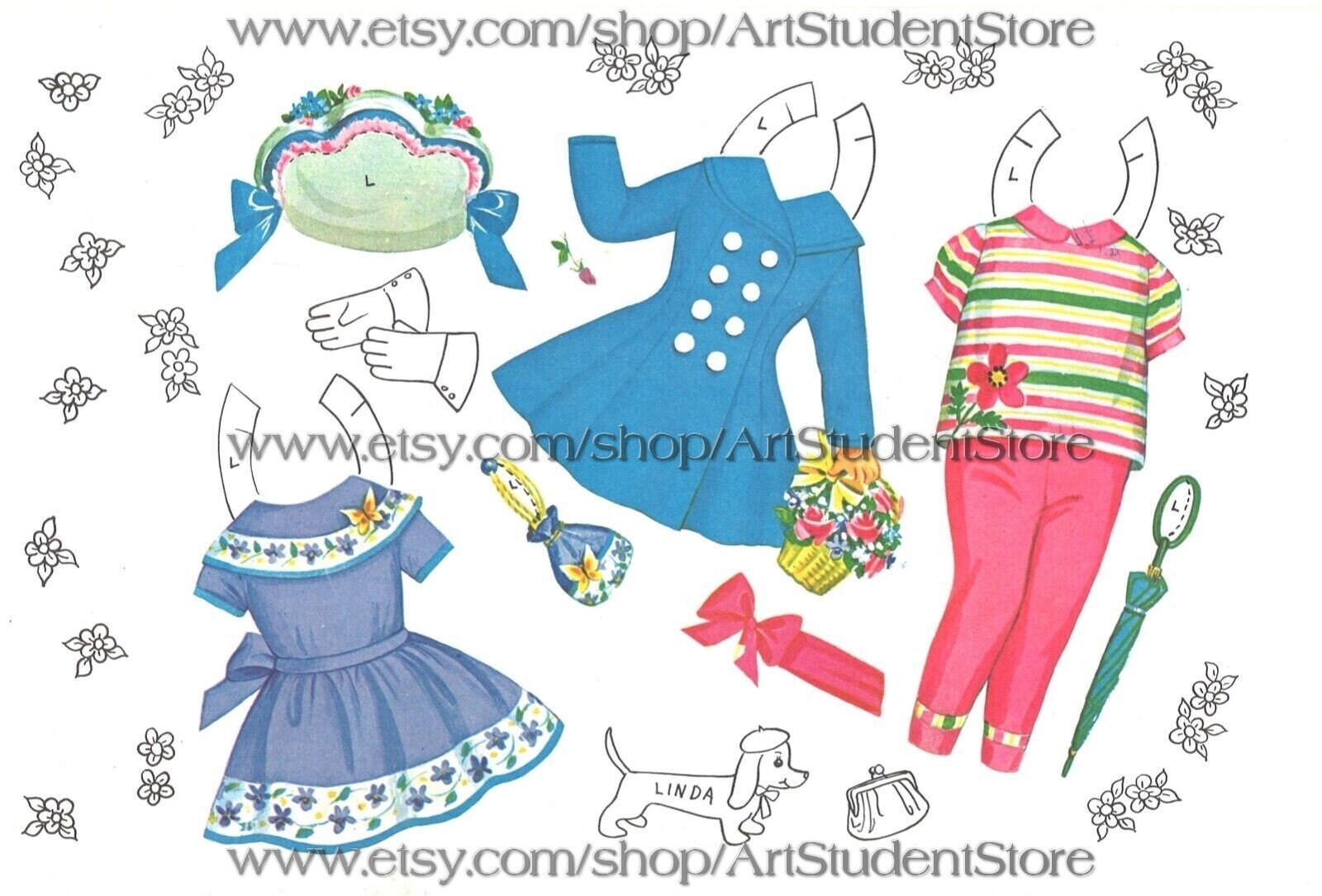 Vintage Paper Dolls Dollies Try Pdf Instant - Etsy