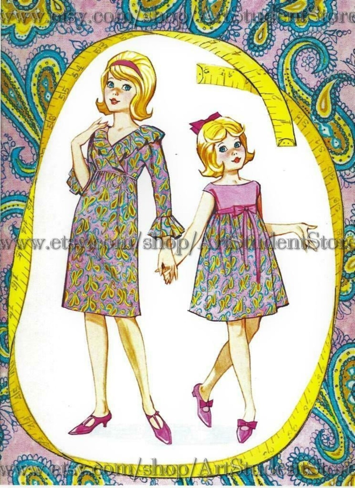 Pdf Printable Digital Vintage Paper Dolls Tammy and Pepper - Etsy