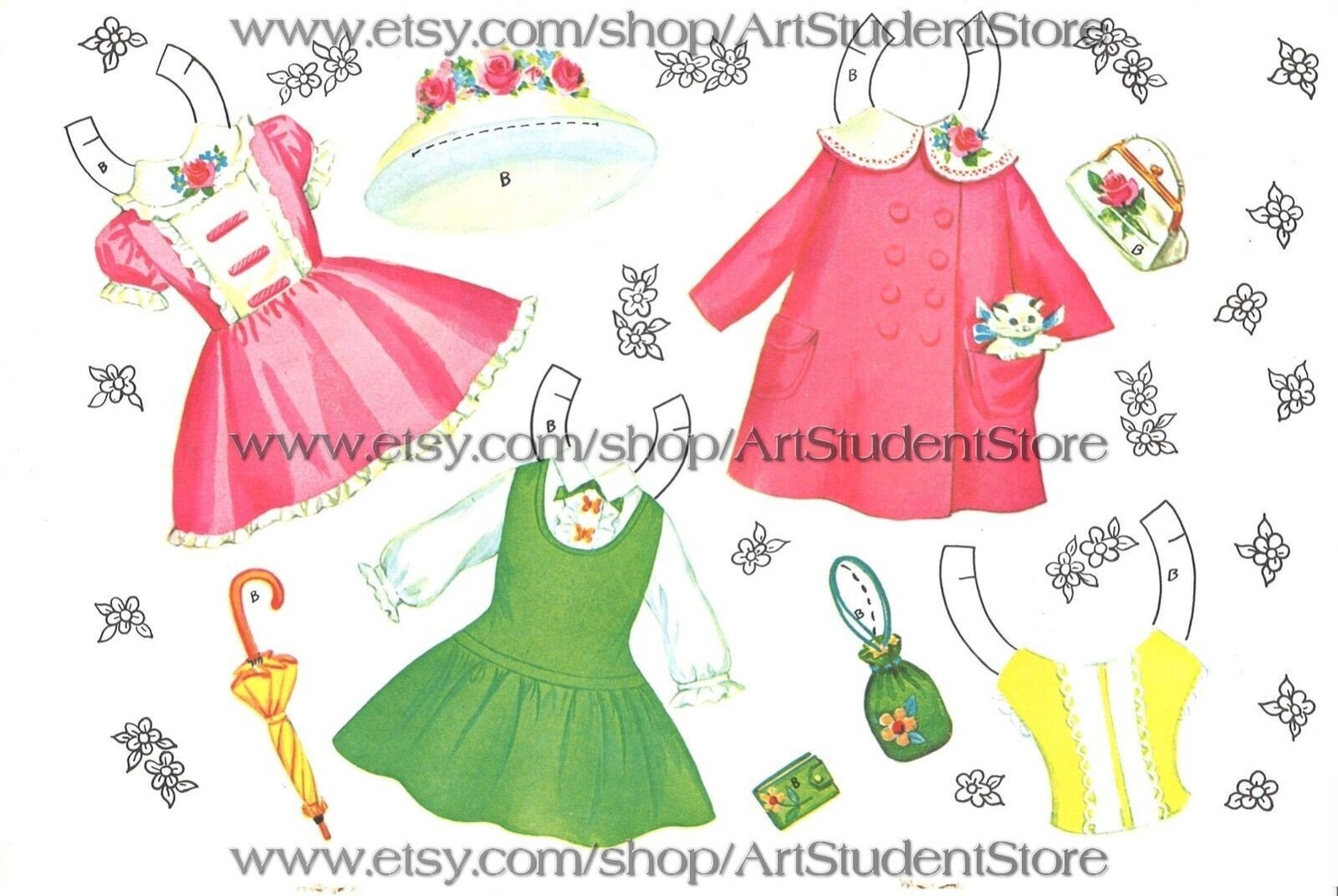 Vintage Paper Dolls Dollies Try Pdf Instant - Etsy