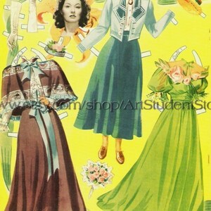 Retro Paper Dolls, Vintage Paper Dolls Greer Garson - Etsy
